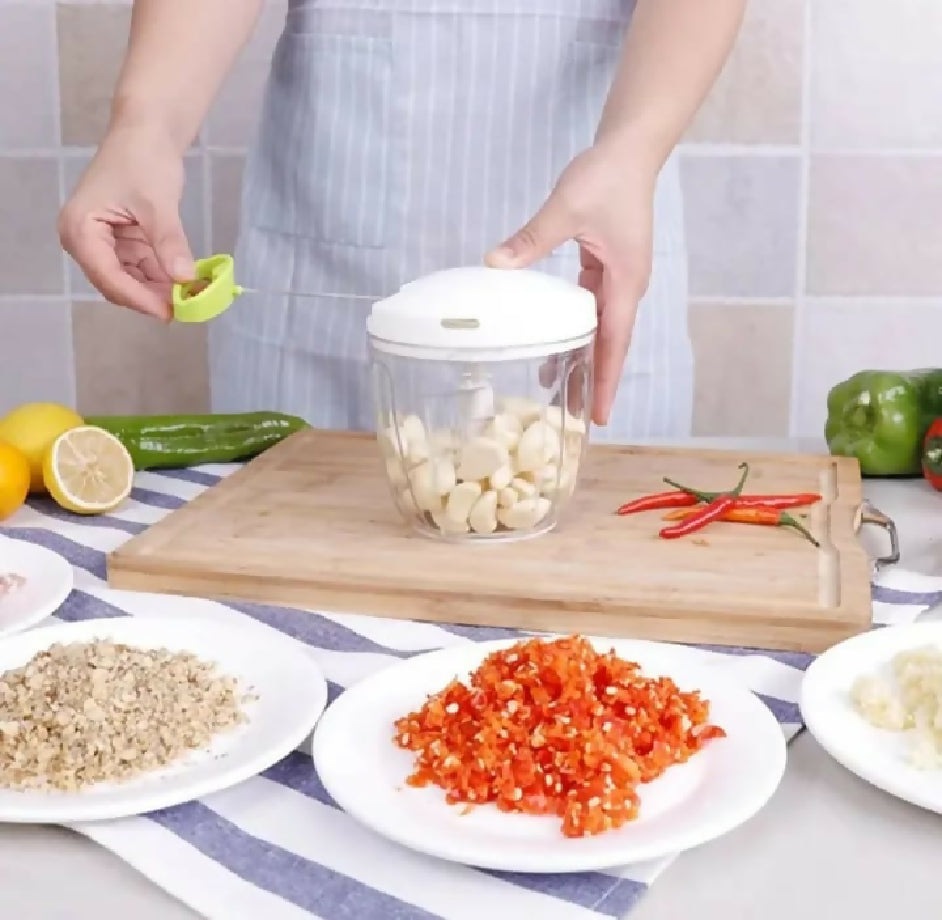 *Easy Spin Hand Chopper Cutter with 5 Blades – Empowerher Marketplace