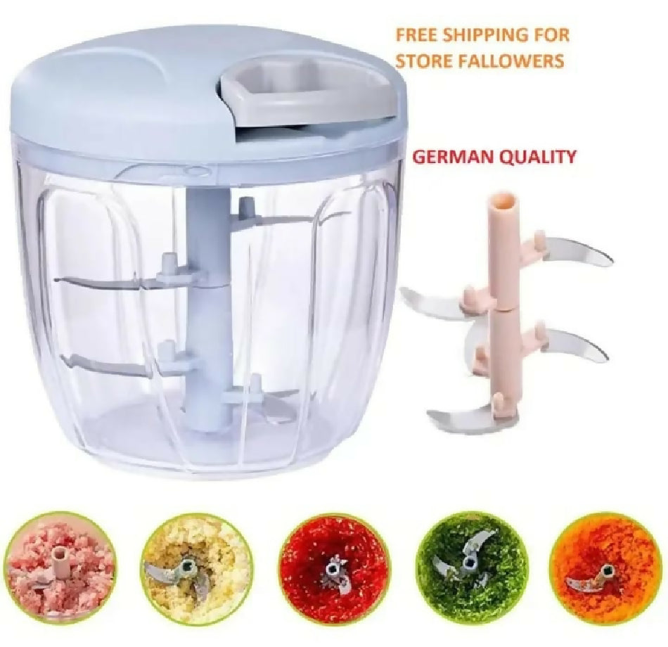 *Easy Spin Hand Chopper Cutter with 5 Blades – EmpowerHer