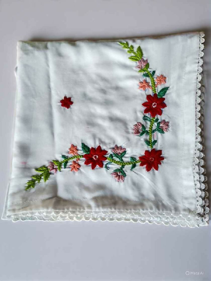 White Namaz Chadar with Shukr Embroidery | Mirsab Collection ...